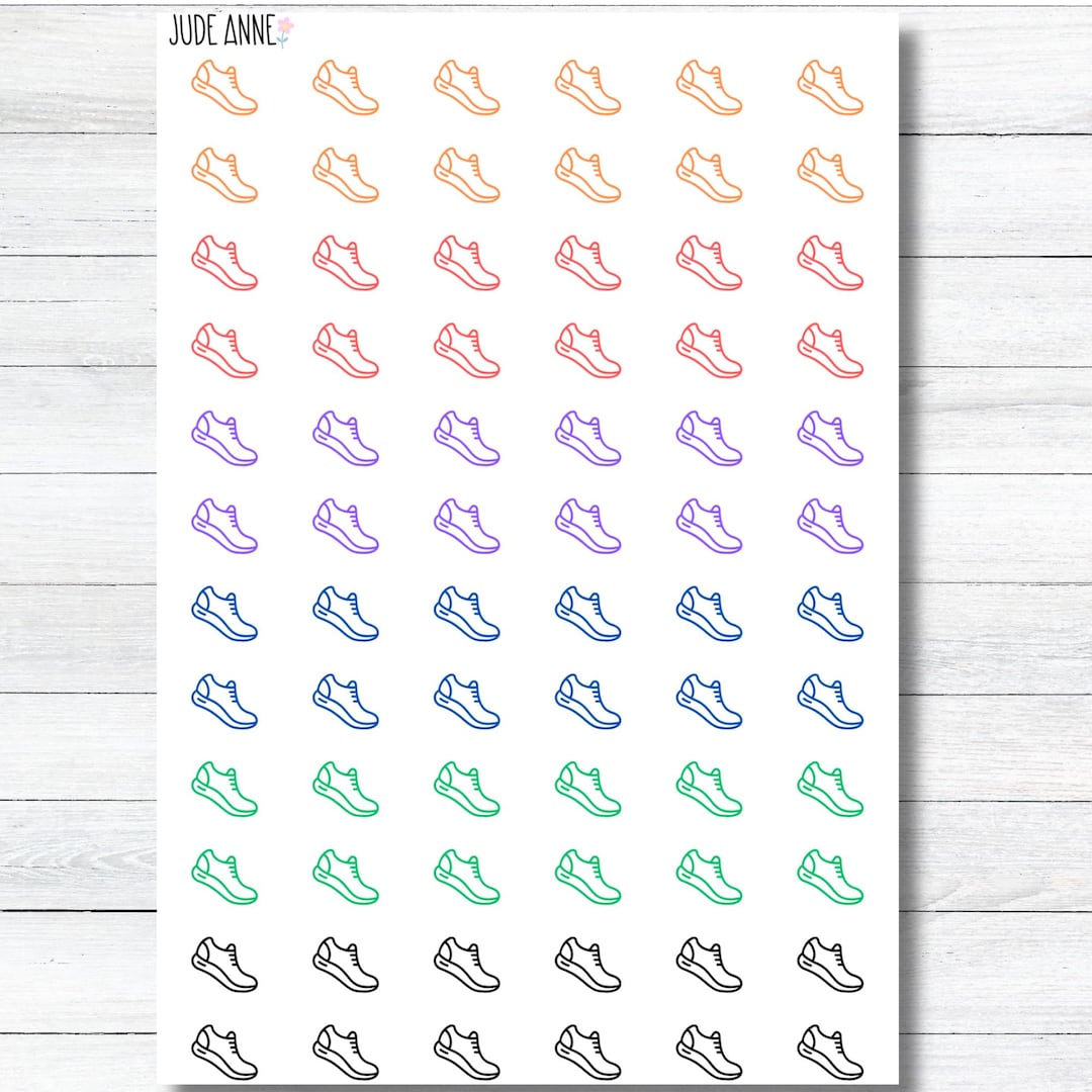 Shoe Planner Stickers, Sneaker Planner Stickers for Bujo or Planners - Etsy