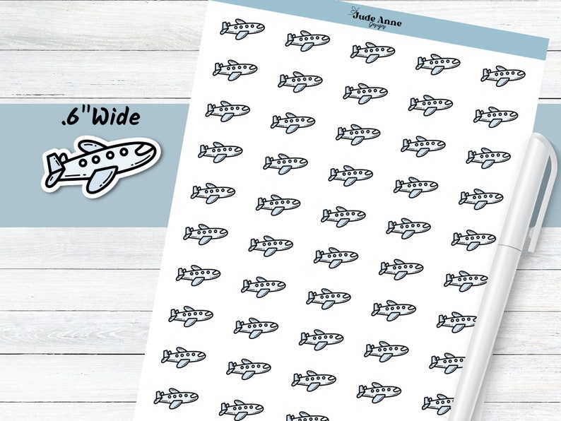 Airplane Sticker Sheet Travel Planner Stickers Plane - Etsy