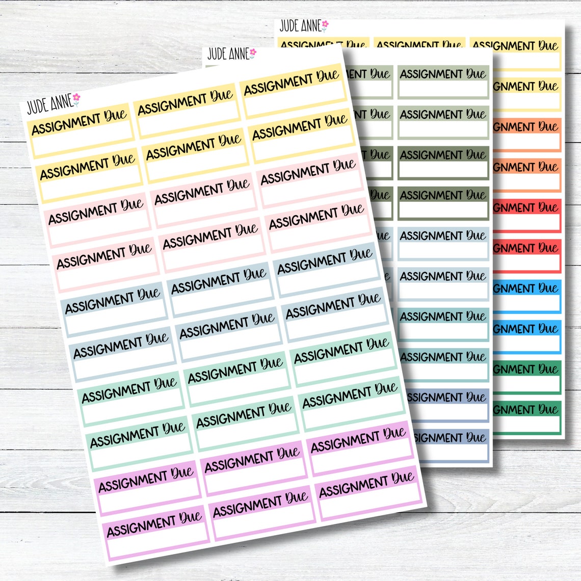 Assignment Due Planner Stickers, College Planner Stickers, Sticker ...