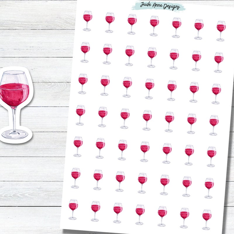Wine Glass Stickers - Etsy