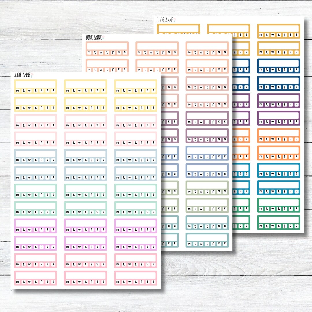 Daily Habit Tracker Planner Sheet | Habit Tracker for Planner | 1.3" or ...