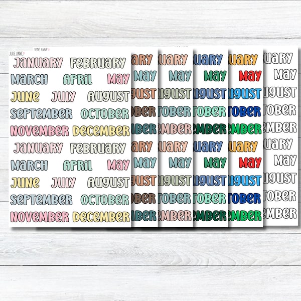 12 Months Stickers - Etsy