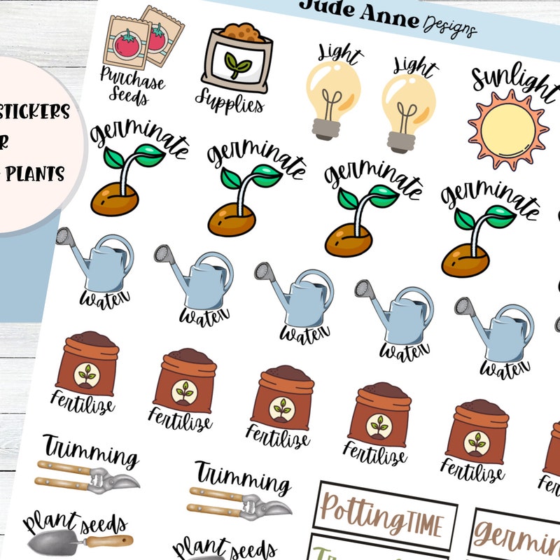 Grow a Garden Stickers - Etsy