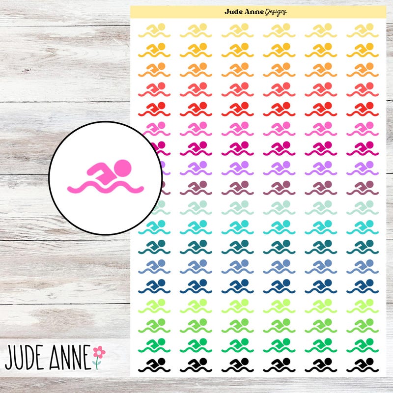 Swimming Lessons Sticker - Etsy