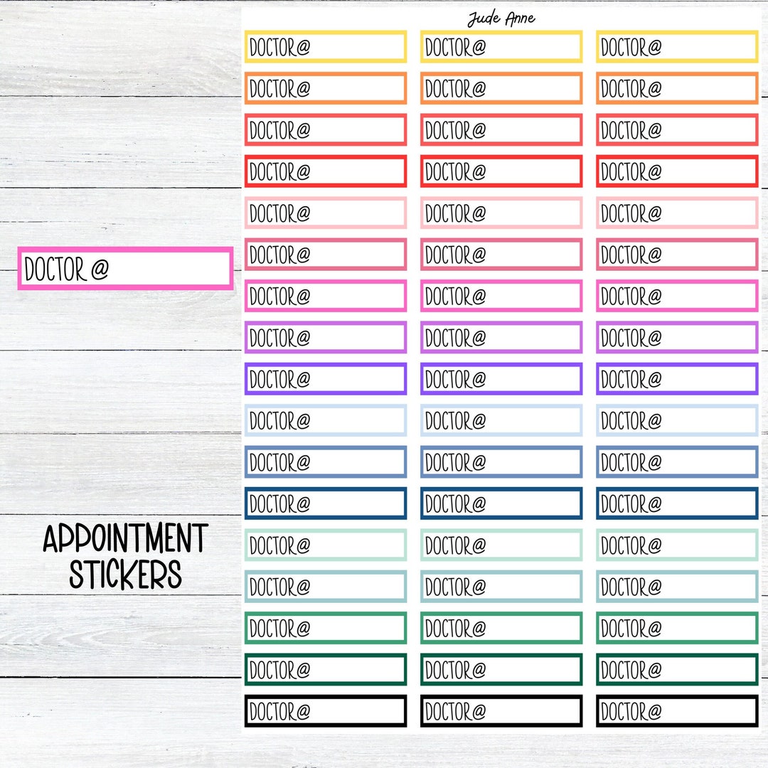 Appointment Planner Stickers, Planner Stickers, Functional Stickers ...