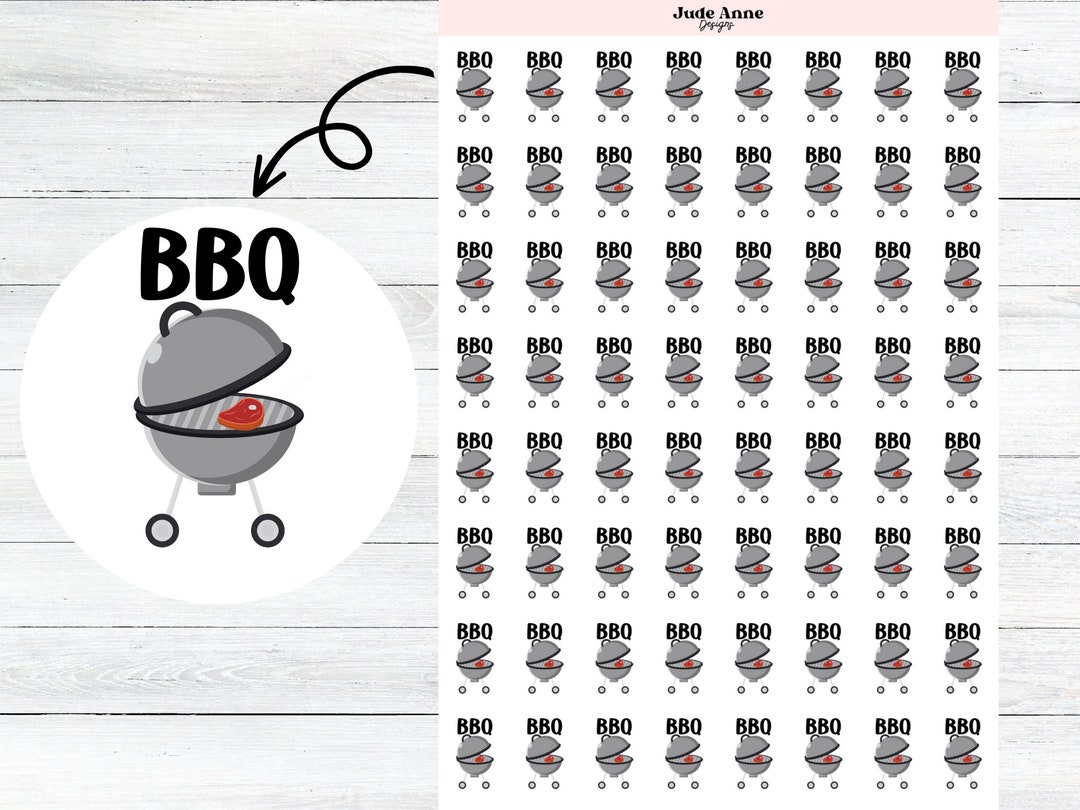 BBQ Planner Stickers | Barbeque Sticker Planners | Cute Sticker Sheet ...