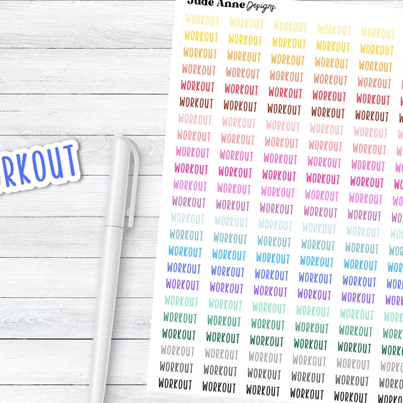 Workout Stickers - Etsy