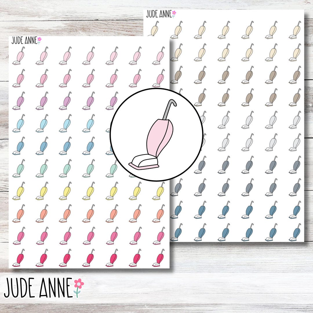 Vacuum Planner Stickers | Cleaning Functional Planner Stickers | Vacuum ...