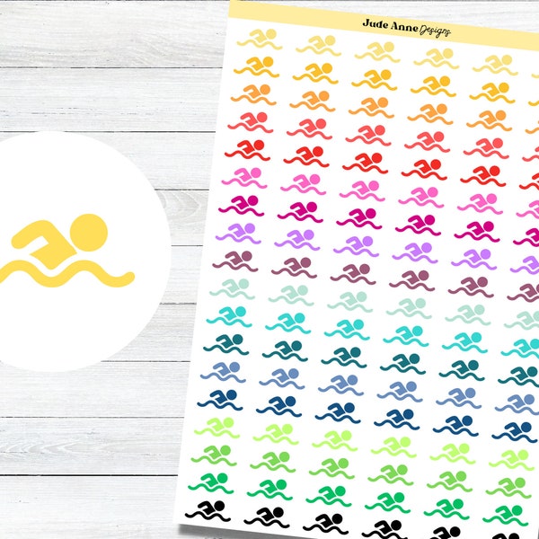 Swim Stickers - Etsy