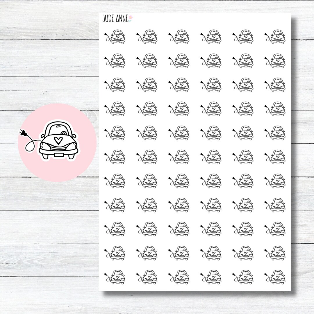 Charge Car Planner Stickers | Electric Car Planner Stickers | Charge ...