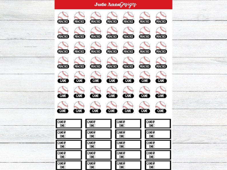 Baseball Planner Stickers, Functional Stickers, Sports Stickers for ...