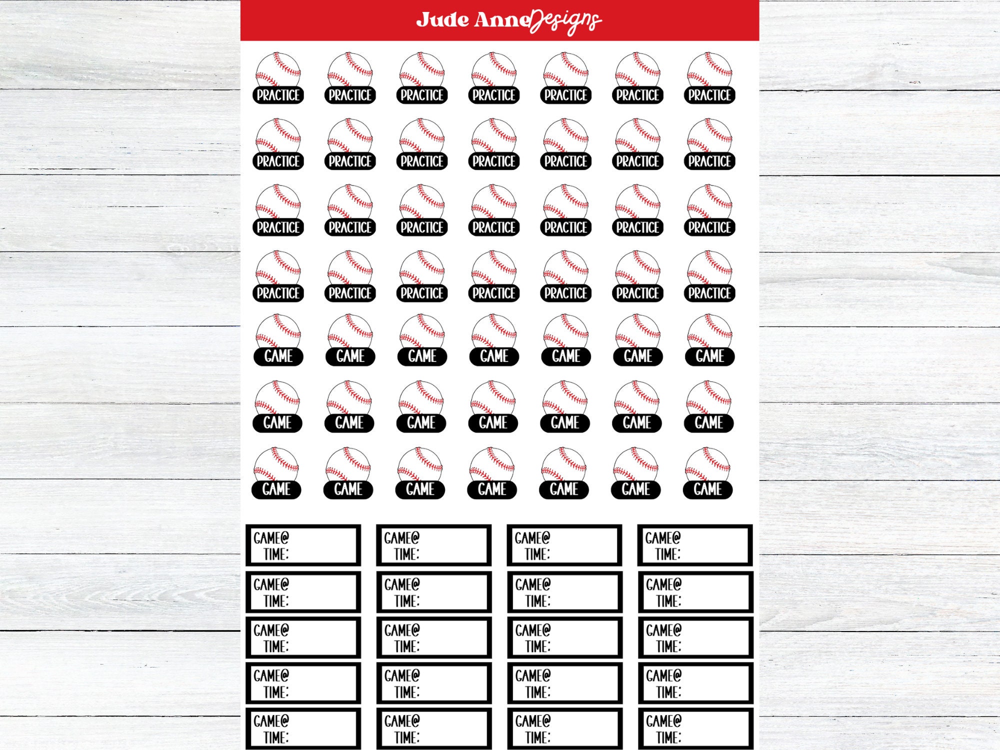 Baseball Planner Stickers, Functional Stickers, Sports Stickers for ...