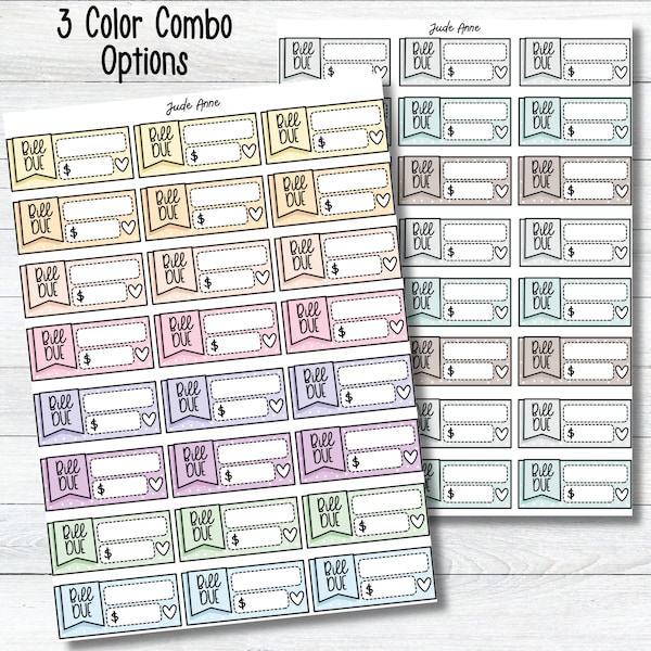 Bill Pay Stickers - Etsy