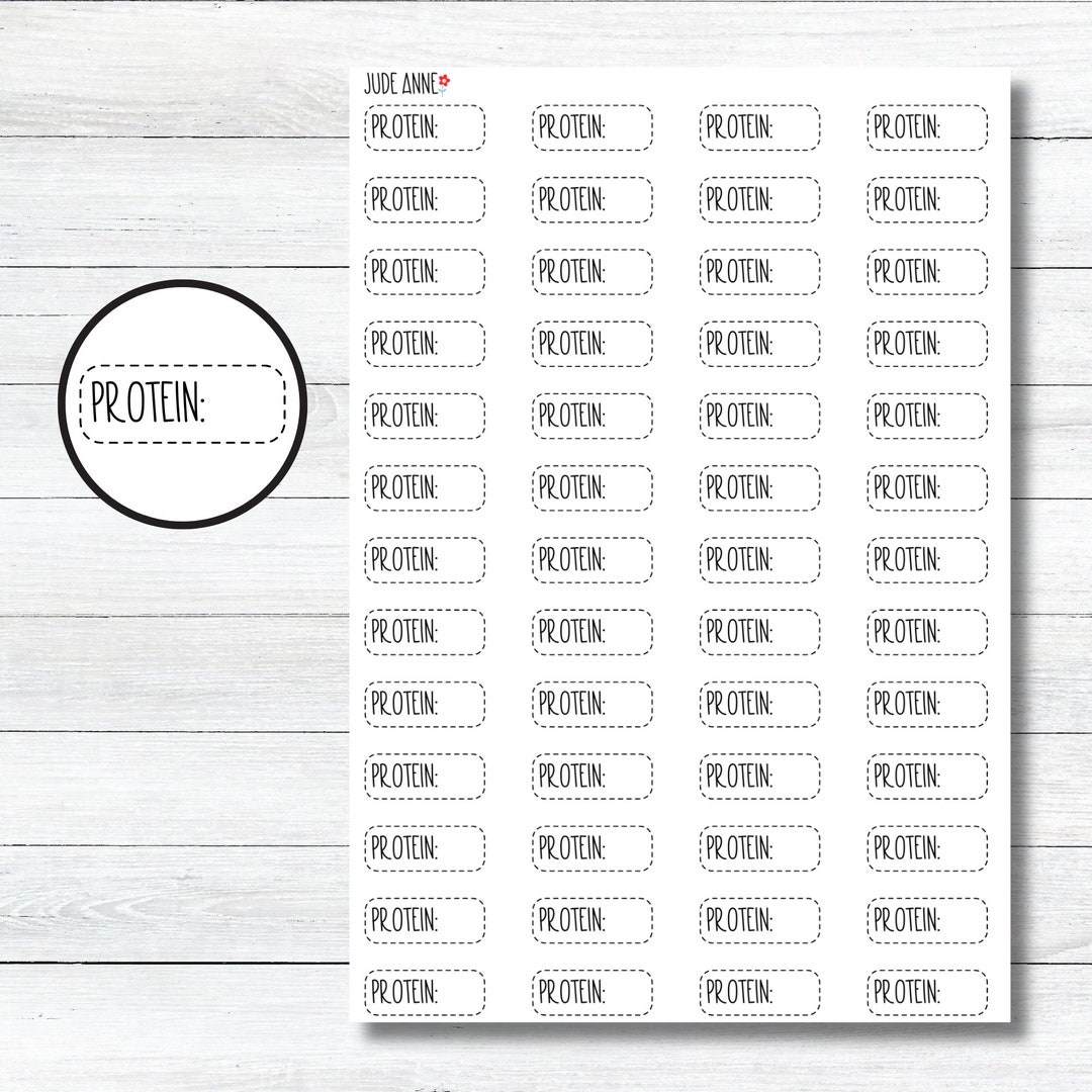 Protein Tracker Planner Stickers, Macro Tracker Planner Stickers ...