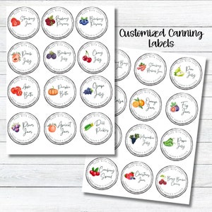Personalized Jam and Canning Stickers, Custom Lid Labels for Jars ...