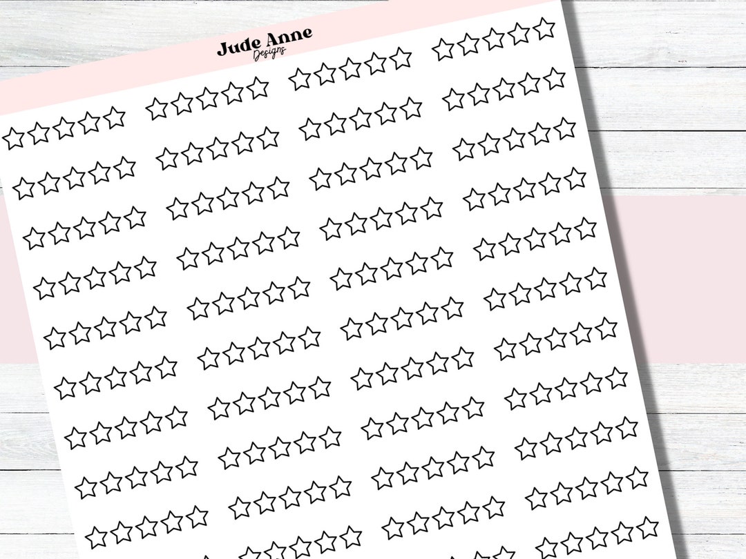 Star Rating Planner Stickers Book Star Rating Restaurant Star Rating ...
