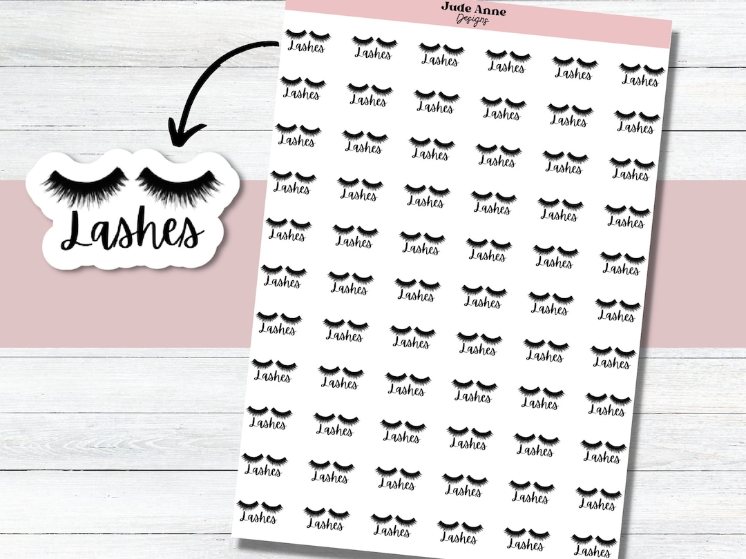 Lash Appointment Planner Stickers, Cute Lash Icon, Calendar, Lash ...