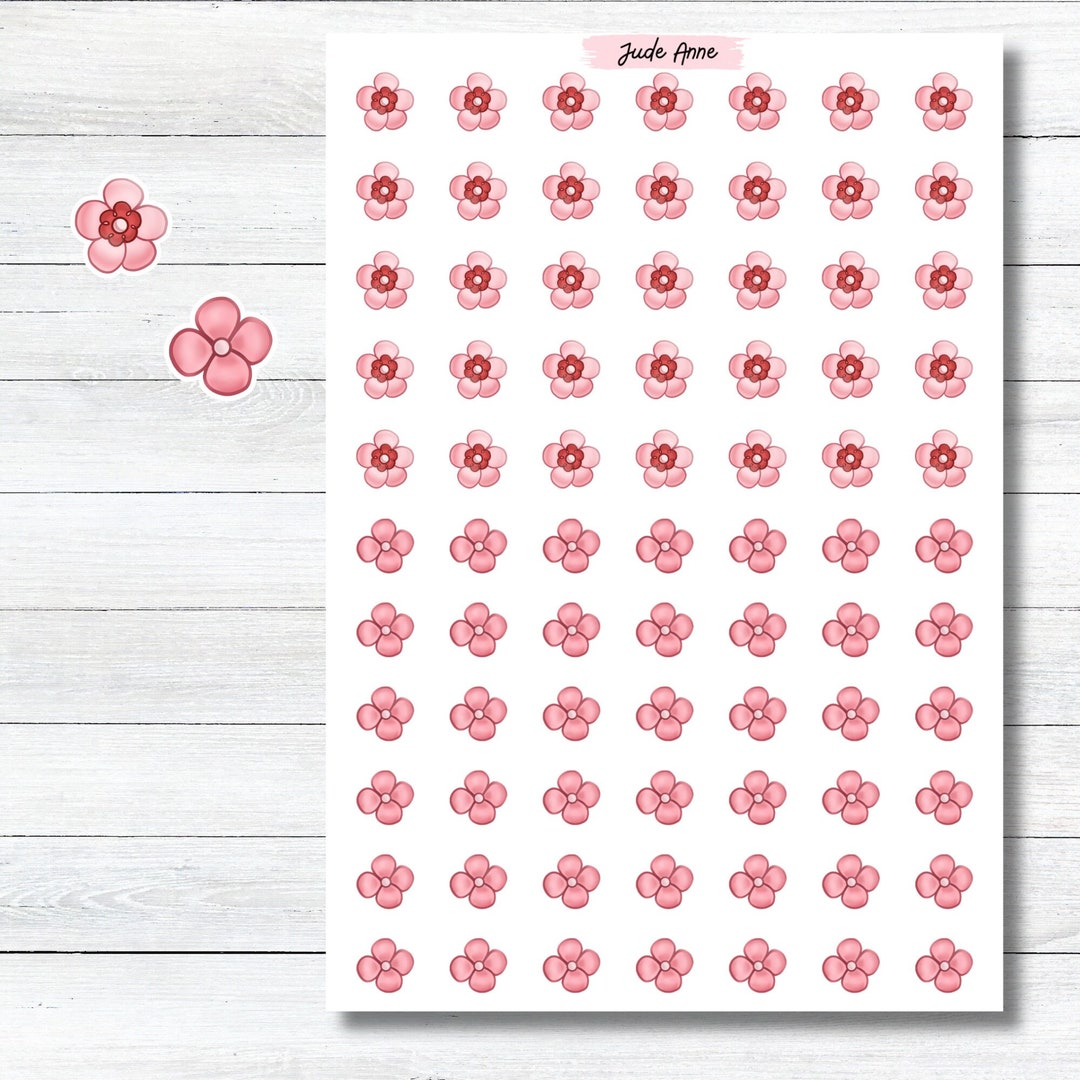 Flower Planner Stickers, Functional Stickers, Spring Deco Stickers ...
