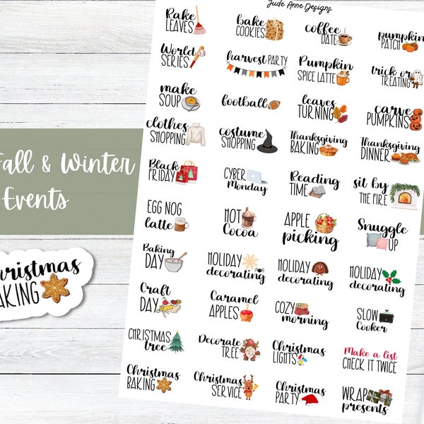 Fall Planner Stickers - Etsy