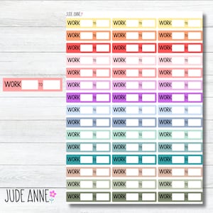 Work Planner Stickers, Work Tracking Stickers, Hours Tracker - Etsy