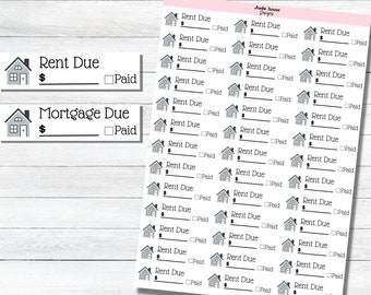 Happy Home Payment Rent Monthly Reminder Tracker Cute Kawaii Planner ...