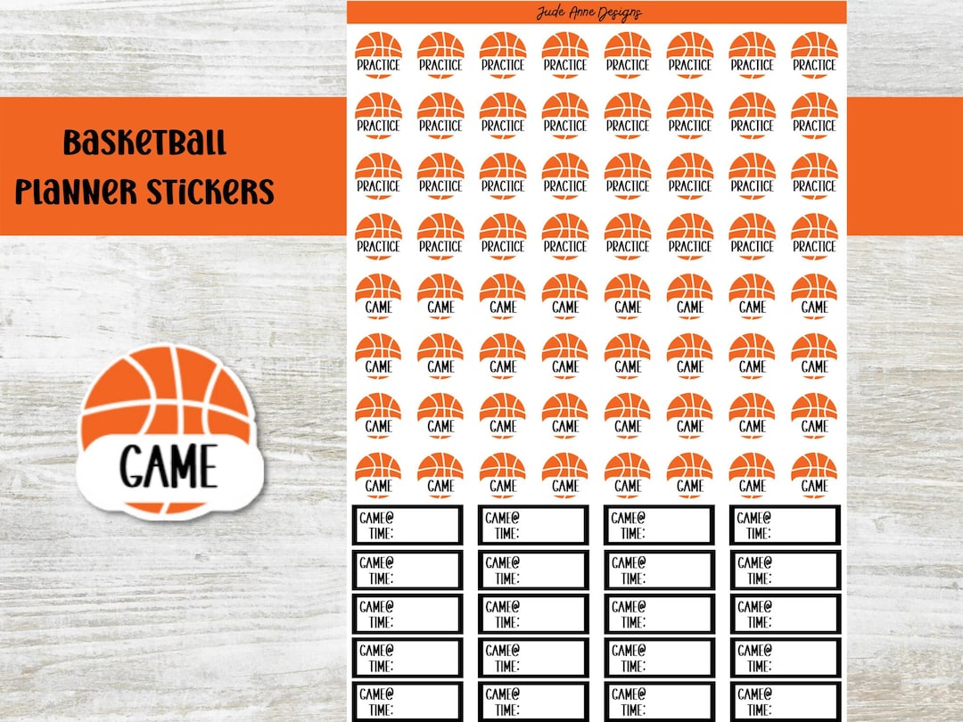 Basketball Planner Stickers, 84 Planning Stickers for Planner, Planning ...