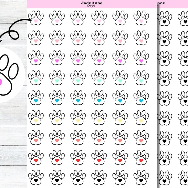 Paw Print Calendar - Etsy