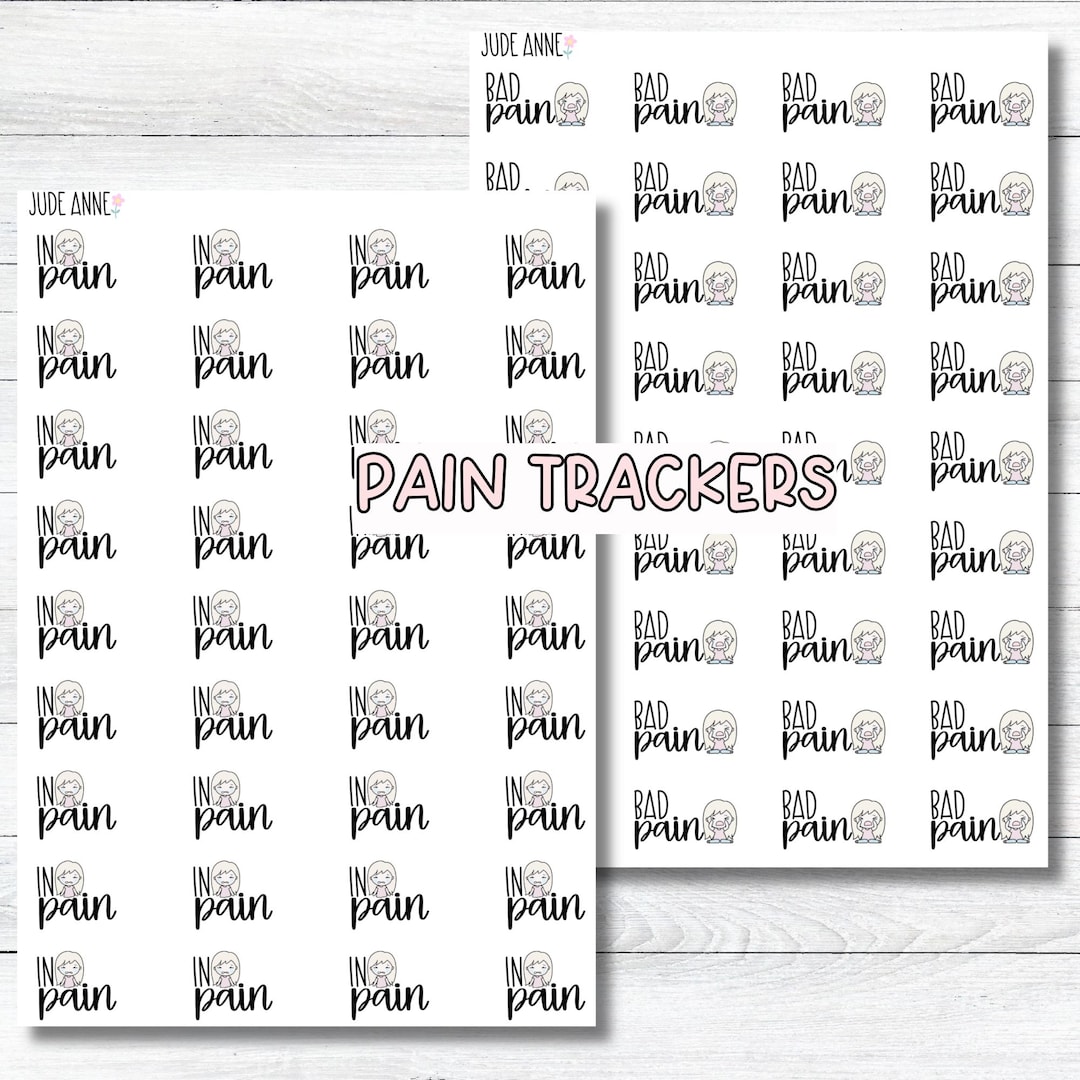 Pain Tracking Planner Stickers, Painful Days Planner Stickers, Bujo ...