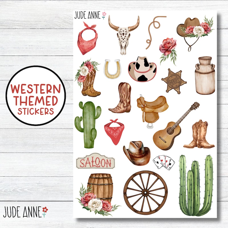 Western Stickers - Etsy