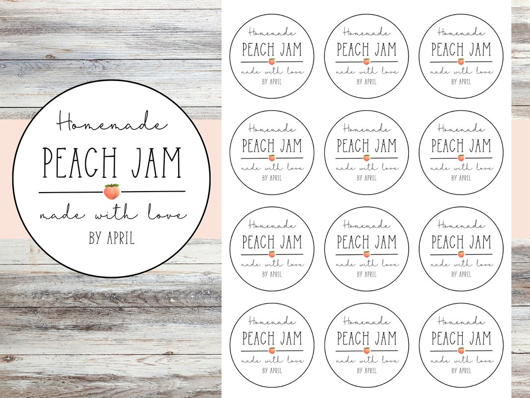 Personalized Jam and Canning Stickers, Custom Lid Labels for Jars ...