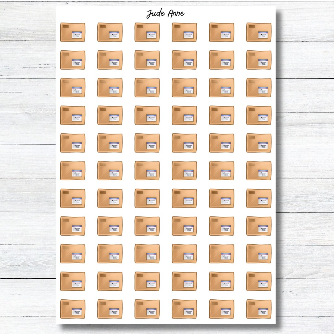 Happy Mail Sticker Sheet | Envelope Sticker Sheet| Planning Stickers ...