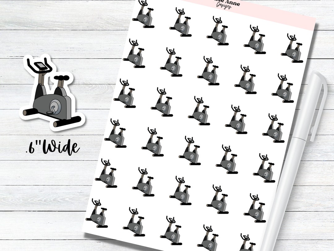 Bike Planner Stickers, Workout Reminder, Workout Stickers, Bicycle ...