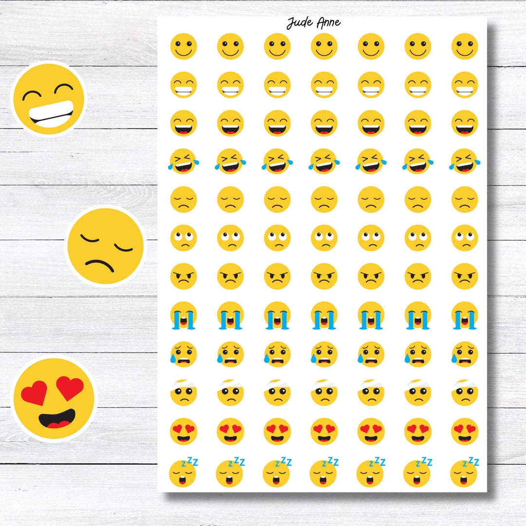 Emoji Planner Stickers, Mood Tracker Stickers, Bujo Stickers, Planner ...