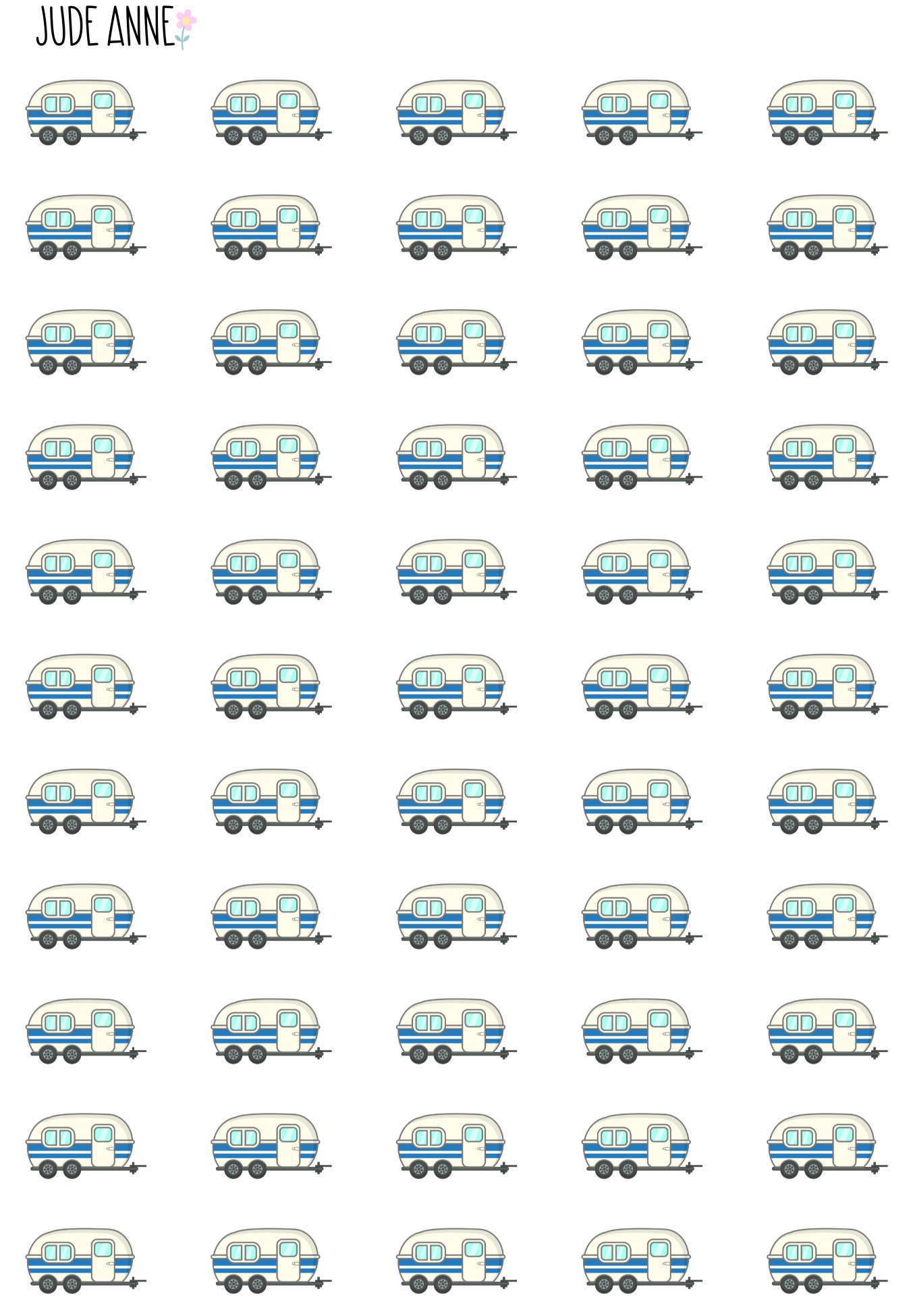 Trailer Stickers for Planner | Camping Planner Stickers | Camping ...