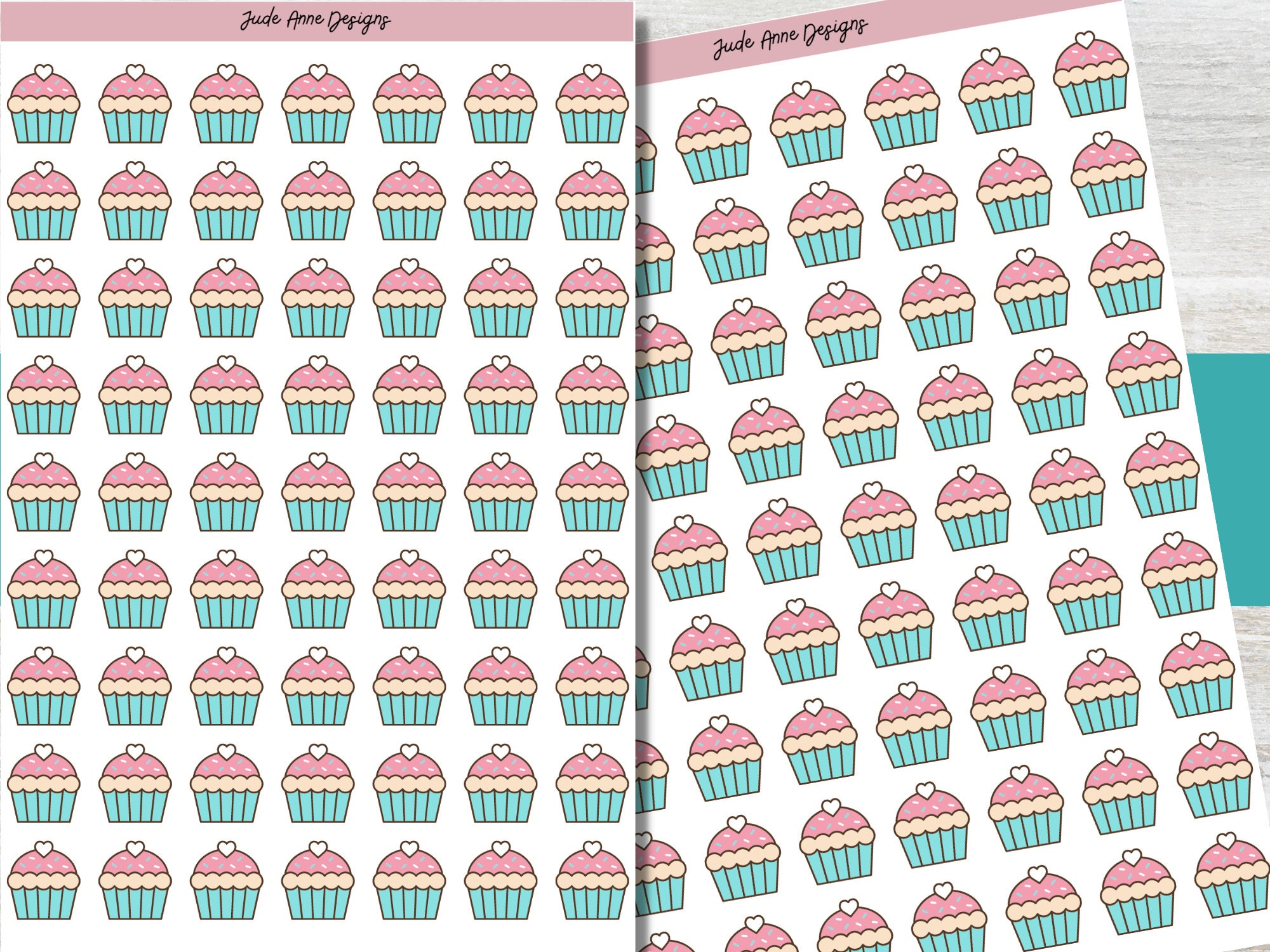 Planner Stickers, Birthday Trackers, Birthday Cake Icon 1/2", Party ...