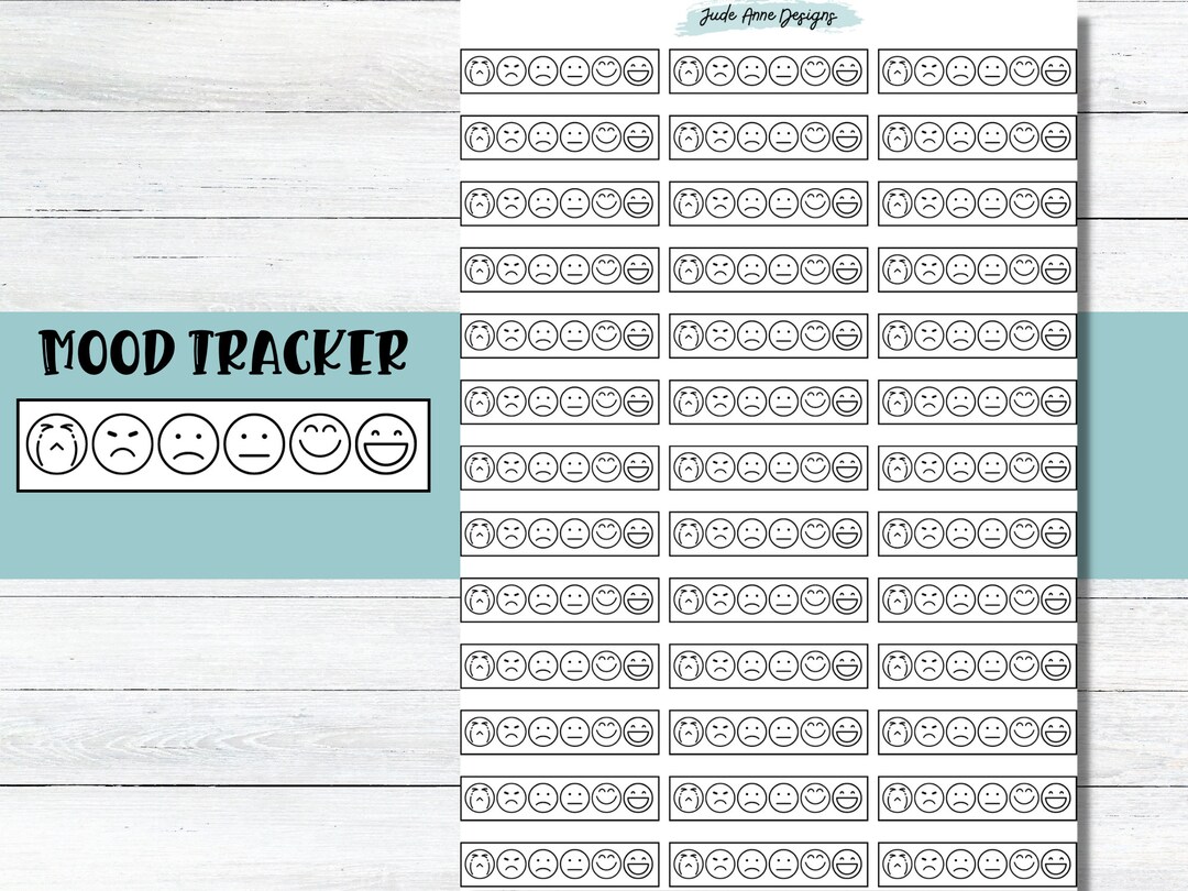 Planner Stickers, Mood Tracker Stickers, Bujo Stickers, Planner ...