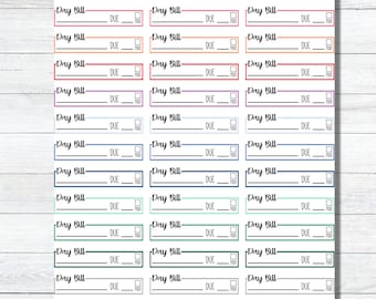 130 or 60 Insurance Bill Payment Reminder Planner Stickers, Tiny ...