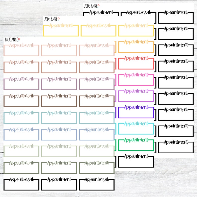 Appointment Planner Stickers, Functional Stickers, Cute Appointment ...