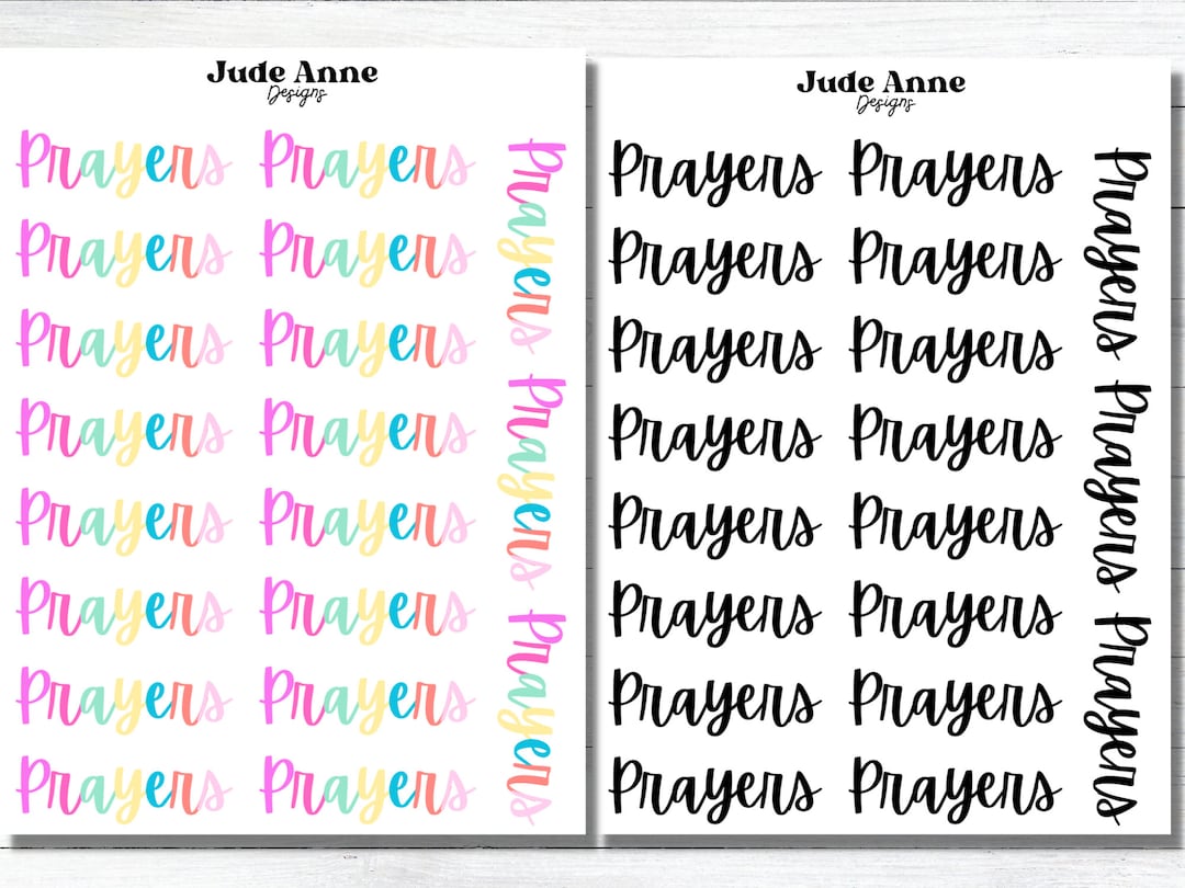 Prayers Planner Stickers, Large Prayer Stickers for Journals, Mini ...