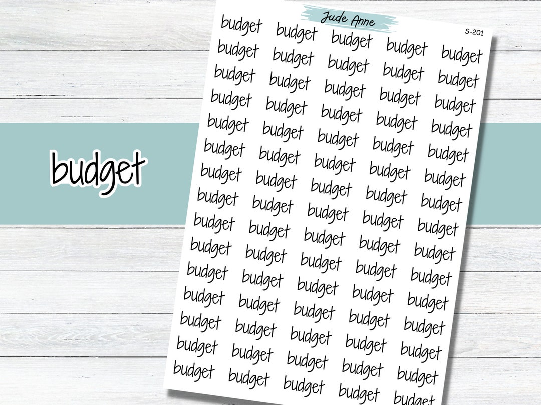 Budget Script Planner Stickers, Budget Planning Stickers, Money ...