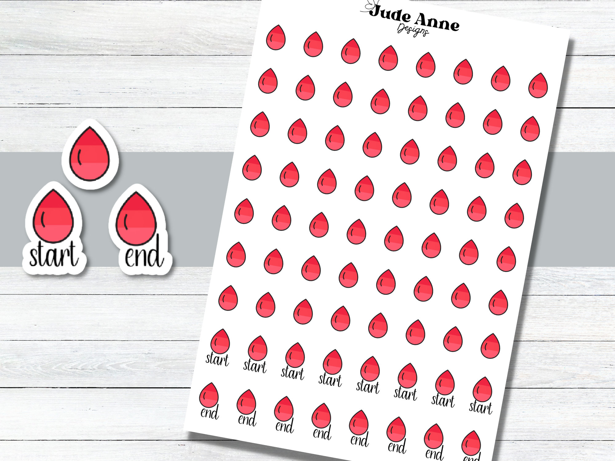 Period Tracker Stickers | Blood Drop Planner Sticker | Period Tracker ...