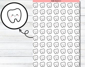 Tooth Planner Stickers Dentist Planner Stickers Teeth Stickers for ...