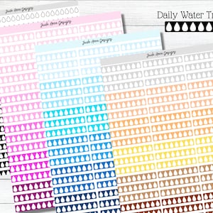 Planner Stickers Daily Water Tracker Stickers for Planners - Etsy