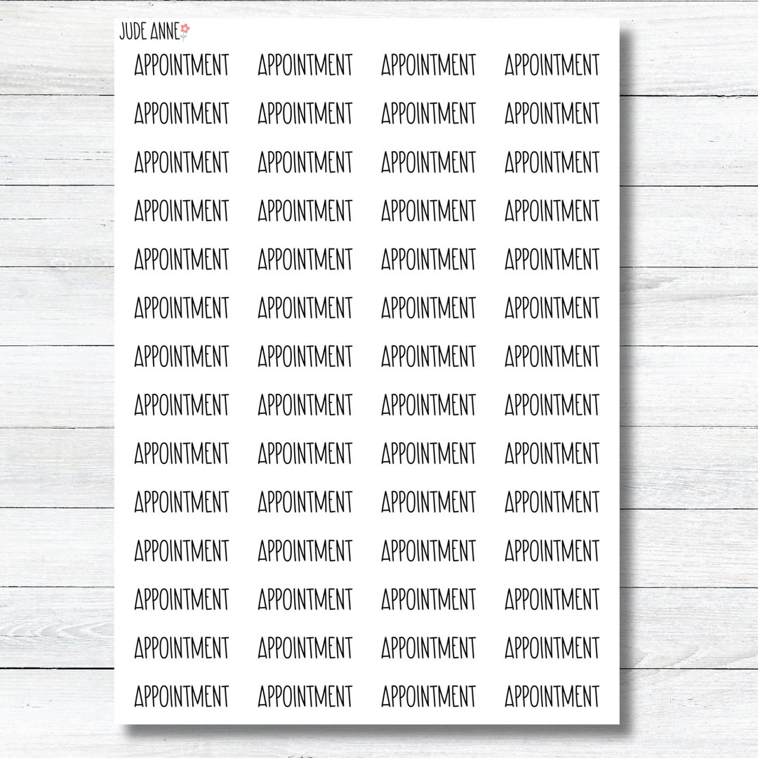 Appointment Planner Stickers, Functional Stickers, Cute Appointment ...
