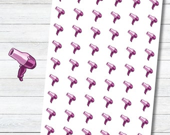 HAIR DRYER / BLOWDRYER Mini Circle Icons Finance Planner Stickers ...