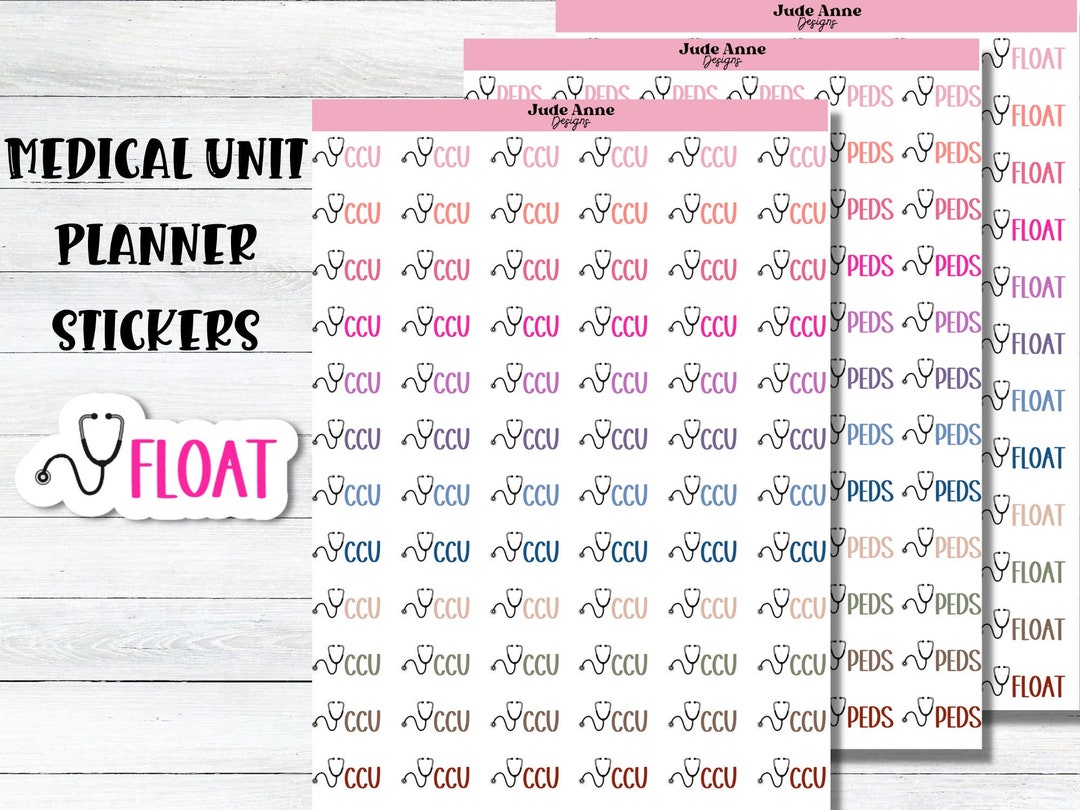 Medical Unit Planner Stickers, Nursing Planner Stickers, Medical Floor ...