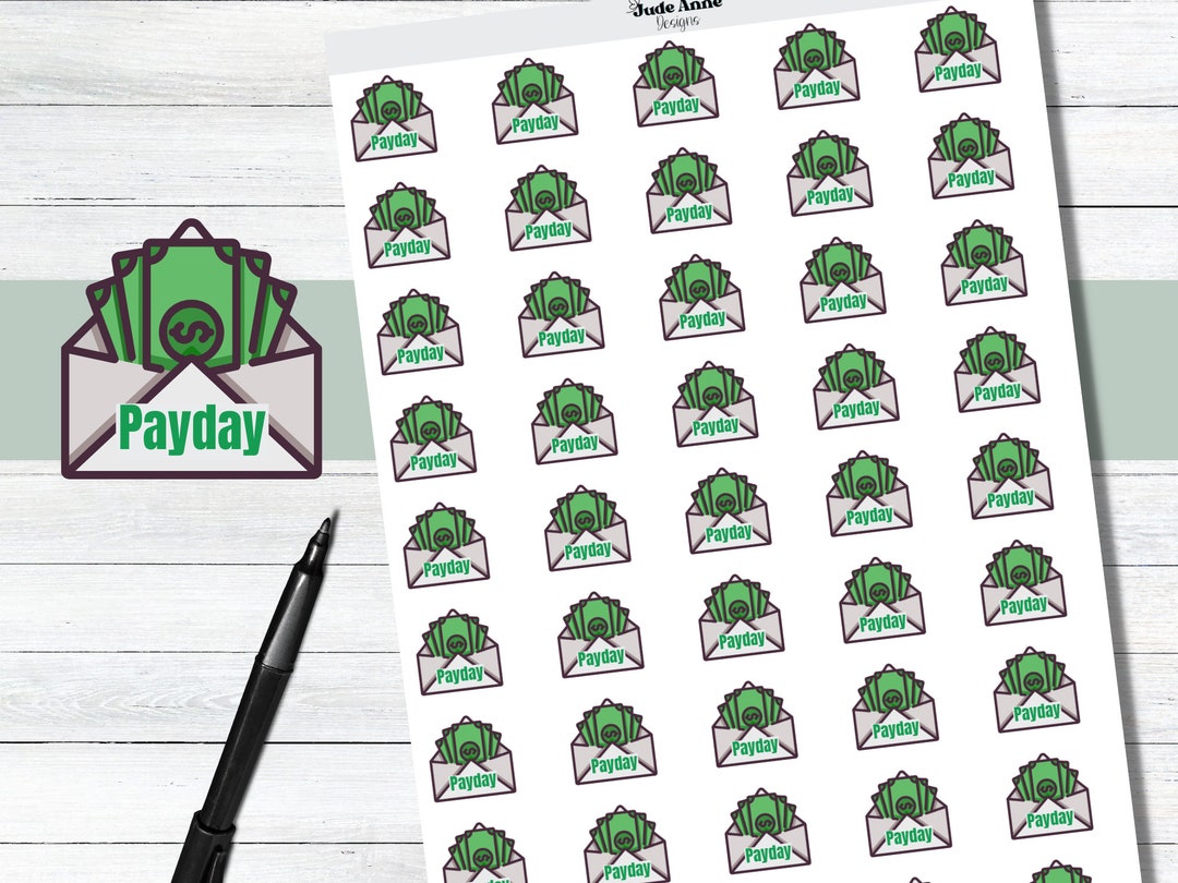 Planner Stickers, Payday Planner Stickers, Cute Planner Stickers, Money ...