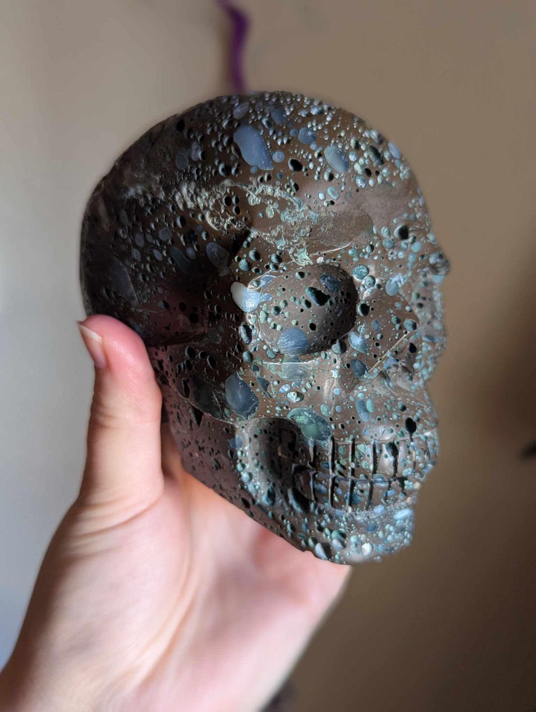 Lava Stone and Volcanic Glass Skull - Etsy