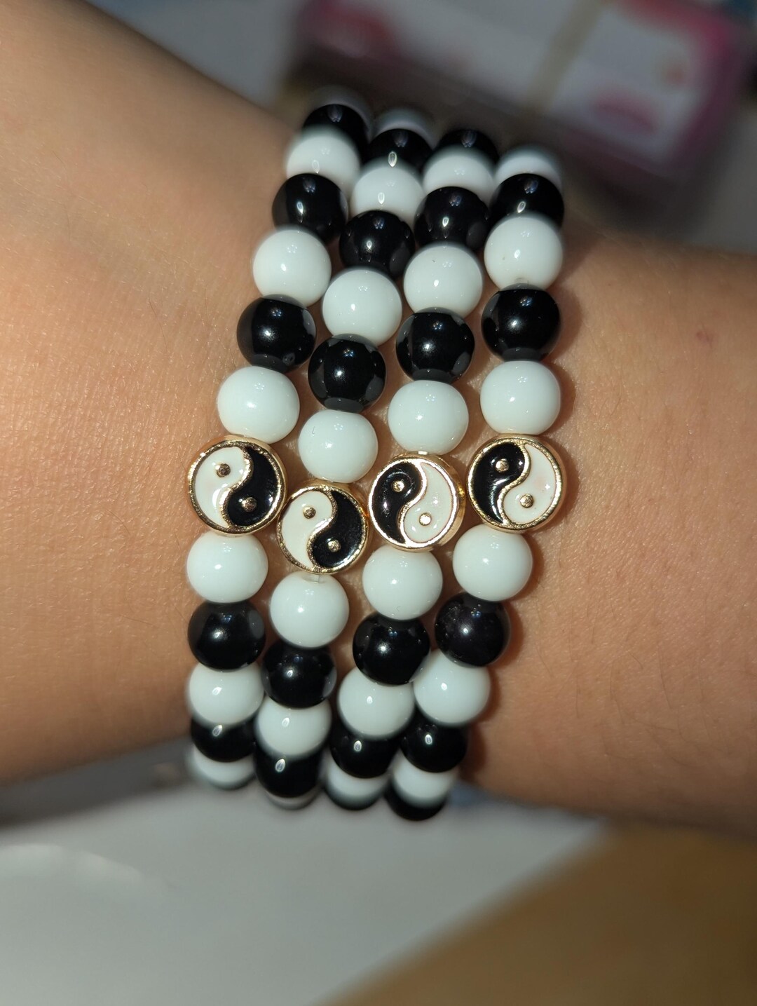 Crystal Yin and Yang Bracelet - Etsy