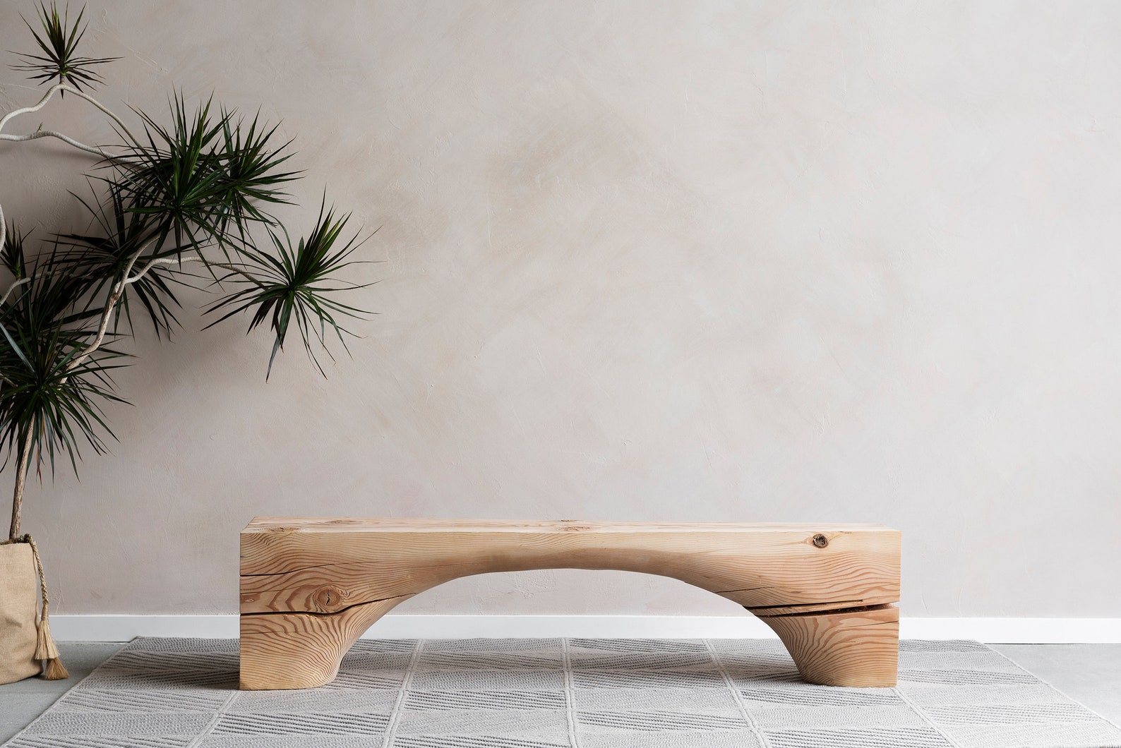 Solid Wood Hand Carved Arch Bench, Symmetrical - Etsy